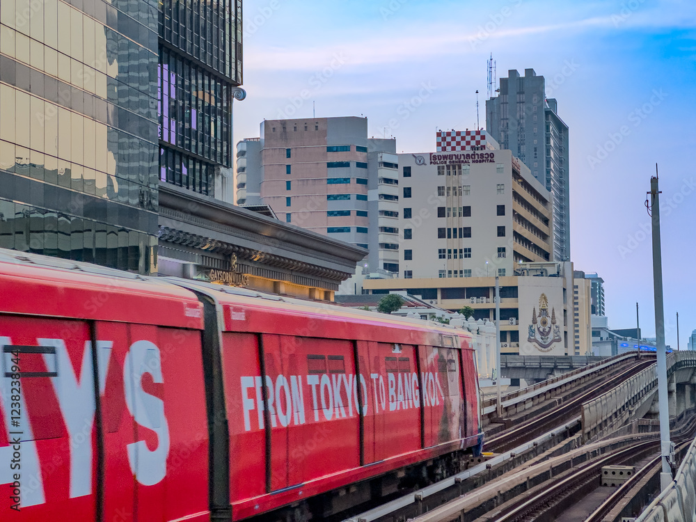 2 February 2025 BKK BTS Bangkok Mass Transit System Sky train which is ...