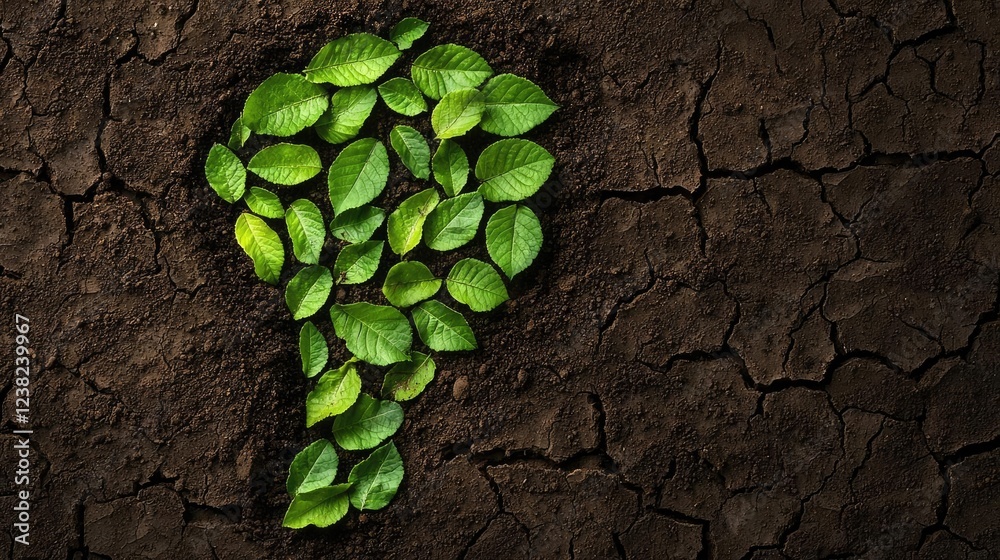 Carbon footprint climate change concept. A creative arrangement of ...