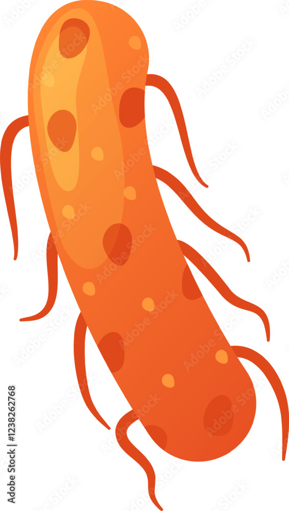 Salmonella enterica bacteria, a common foodborne pathogen, displays its ...