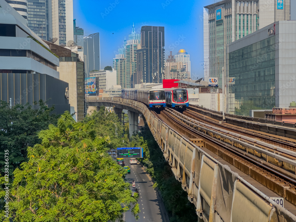 4 February 2025 BKK Bangkok BTS a Mass Transit System Sky train is an ...