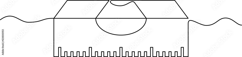 one line art waterpass vector illustration. line art, one continuous ...