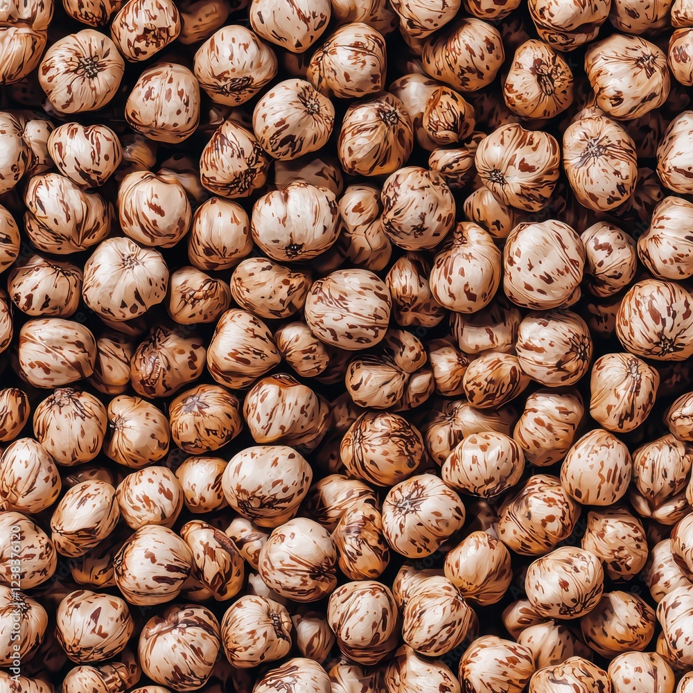 Tileable hazelnut texture, seamless whole hazelnuts background, raw ...