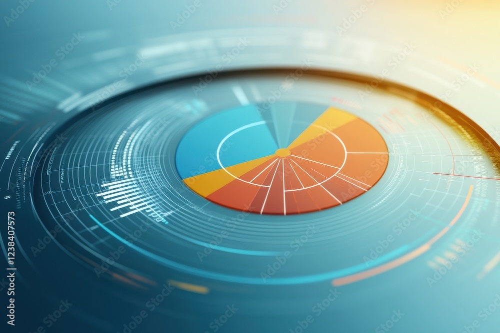 Analyzing business performance metrics using a radar chart infographic modern office space ...