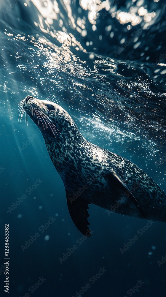 HD Phone Wallpaper Leopard Seal Underwater Ocean Wildlife Aquatic ...