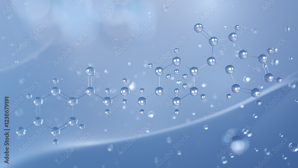 benperidol molecular structure, 3d model molecule, neuroleptic agent ...