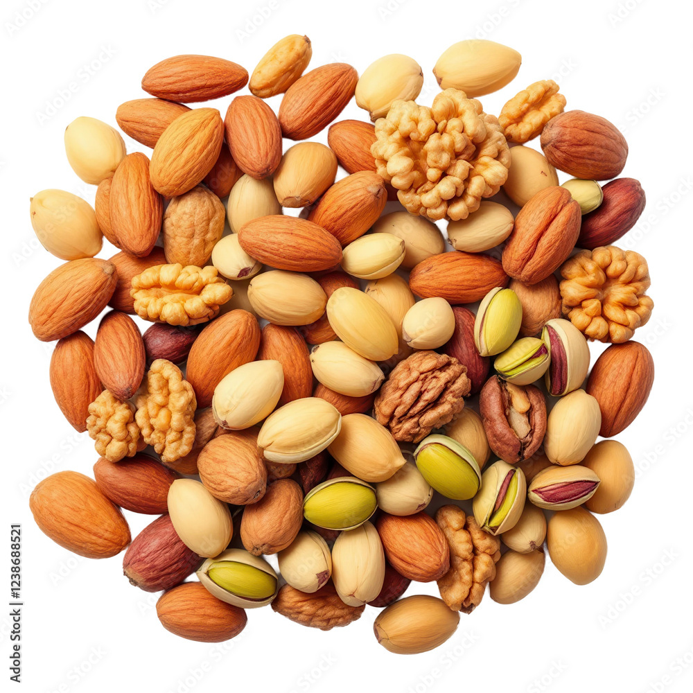 Mixed nuts on transparent background Stock Photo | Adobe Stock