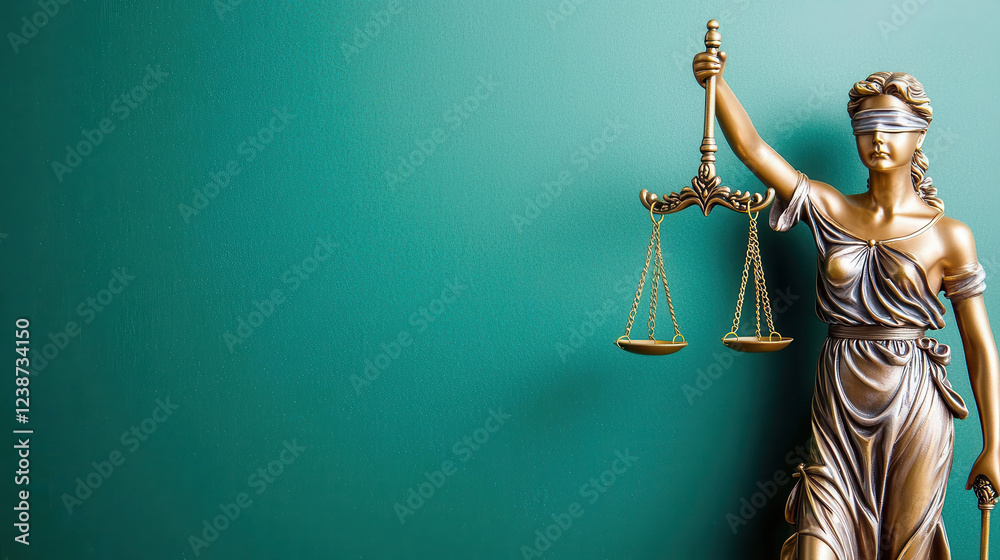 Artistic representation of Lady Justice holding balance, symbolizing ...