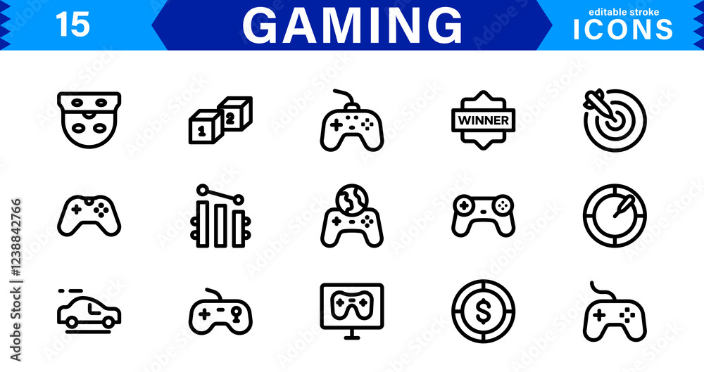 Game & Esports Icon Pack. Modern Vector Illustrations for Gaming ...