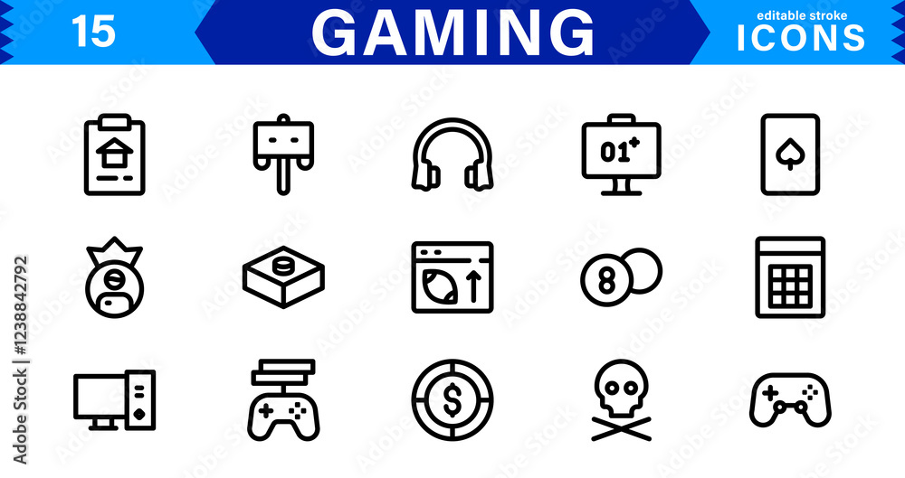 Game & Esports Icon Pack. Modern Vector Illustrations for Gaming ...