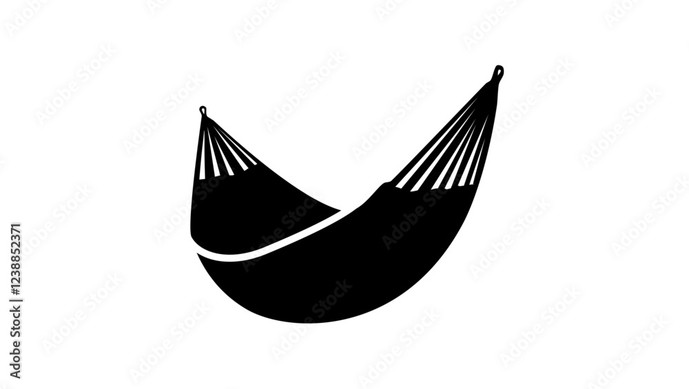 Hammock symbol, black isolated silhouette Stock Vector | Adobe Stock