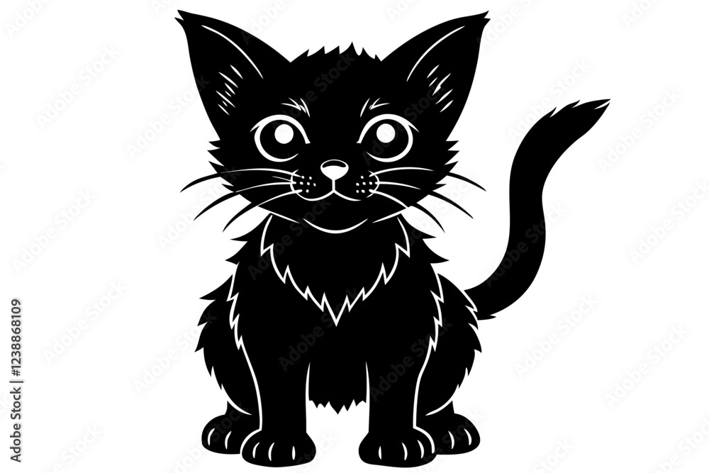 Lil Bub Silhouette Illustration - SVG, PNG, EPS, AI, PSD Files for ...