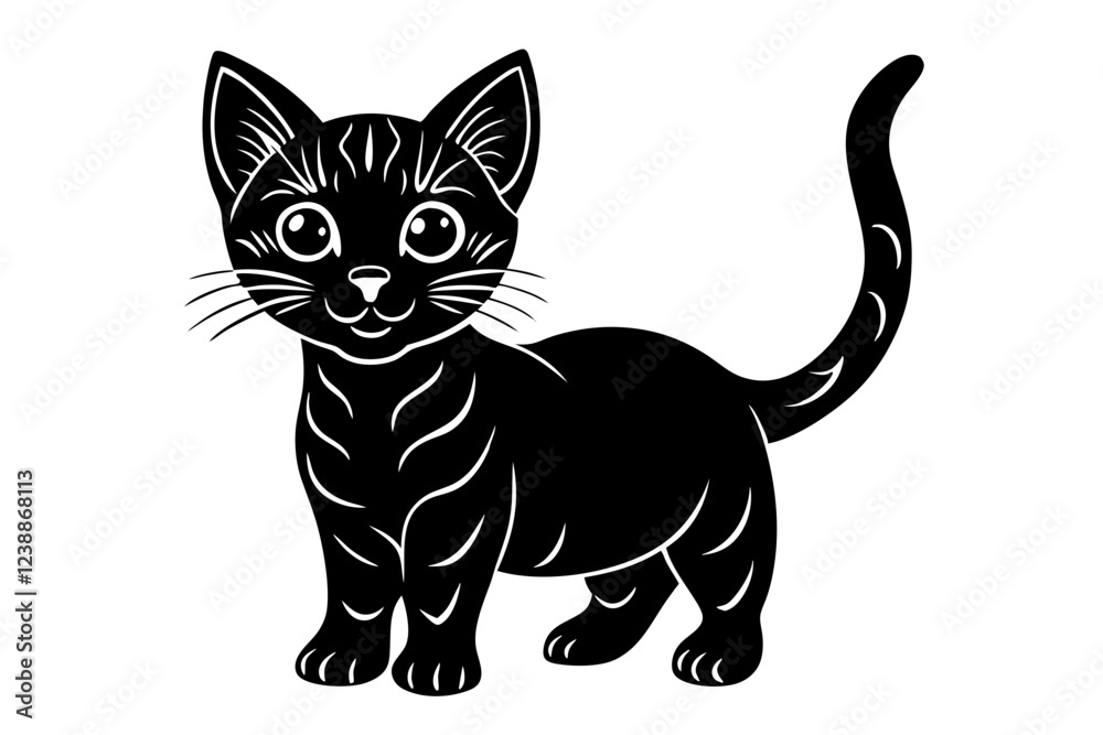 Lil Bub Silhouette Illustration - SVG, PNG, EPS, AI, PSD Files for ...
