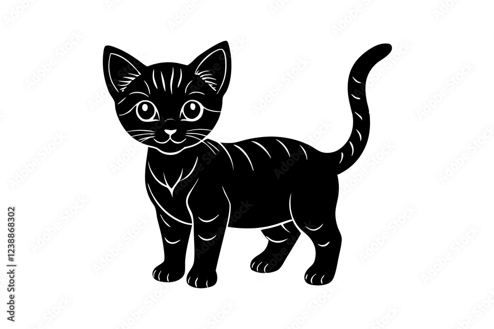 Lil Bub Silhouette Illustration - SVG, PNG, EPS, AI, PSD Files for ...