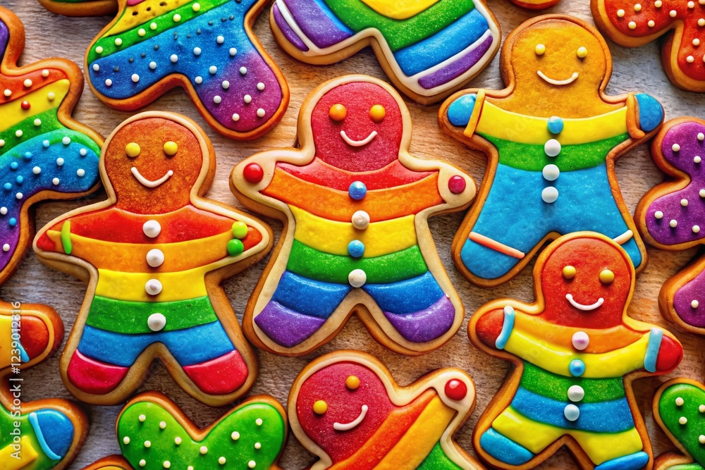 LGBTQ+ Rainbow Gingerbread Cookies Watercolor Clipart - Rule of Thirds ...