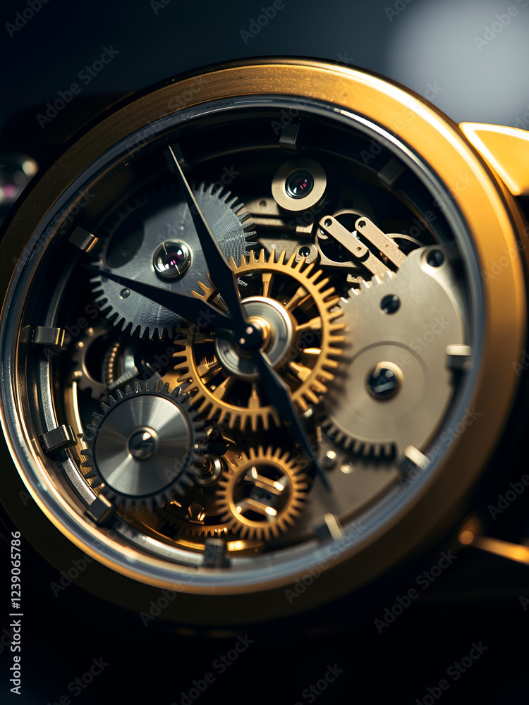 Mechanical watches with gears and cogs. Watch or clock mechanism ...
