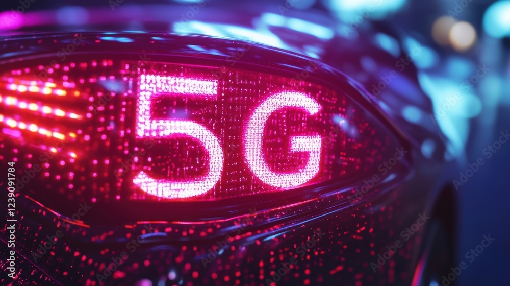 Innovative car design featuring a 5g holographic projection on the rear ...