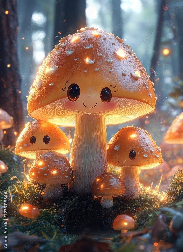 Find the Matching Cartoon Mushroom Couples Fun Educational Game for ...