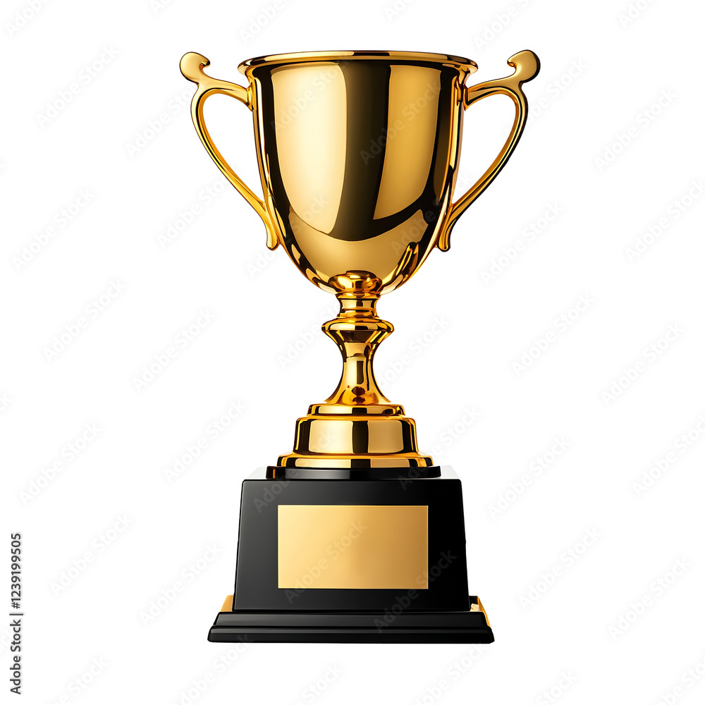 Gold trophy award winner png clipart cutout transparent isolated Stock ...