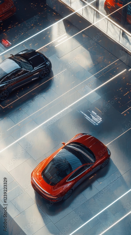 Showcase of luxury vehicles car showroom interactive holograms modern ...