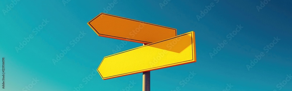 Close-up of a directional sign showing different career paths on an ...