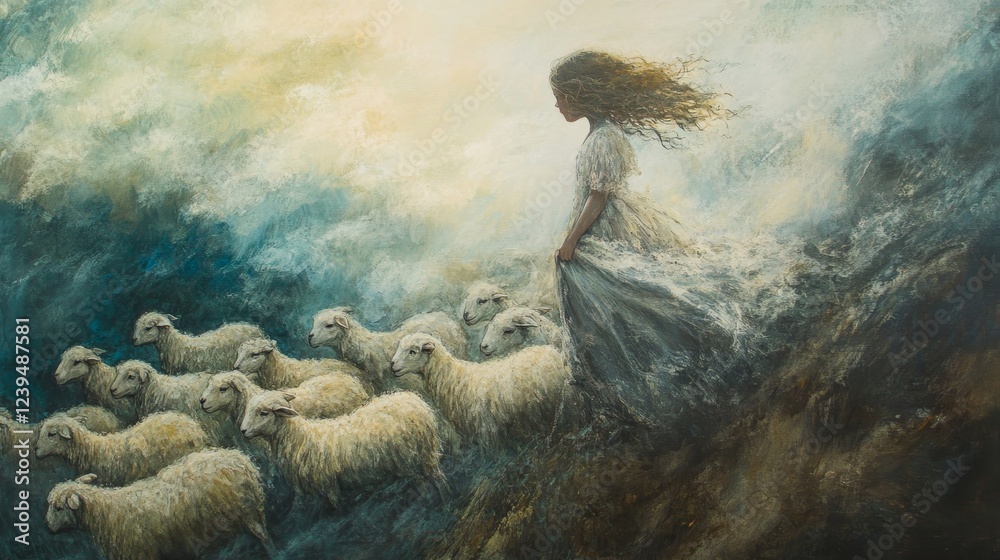 Ilustración de Stock Understanding the bond between shepherds and their ...