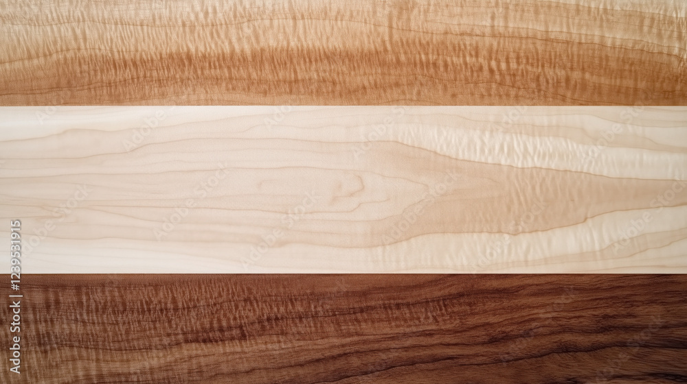 Horizontal wood plank texture with a blend of light maple and dark ...