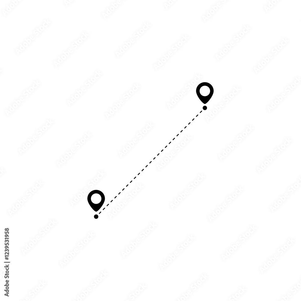 map route pin icon vector element. travel, map pins, location pins ...