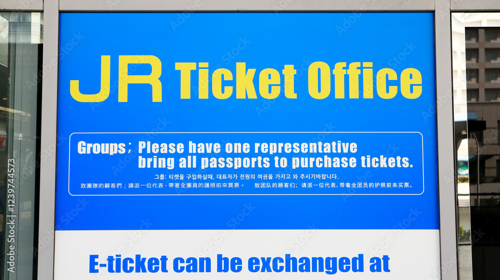 JR Ticket office and their route map from Kansai Airport , Osaka, Japan ...