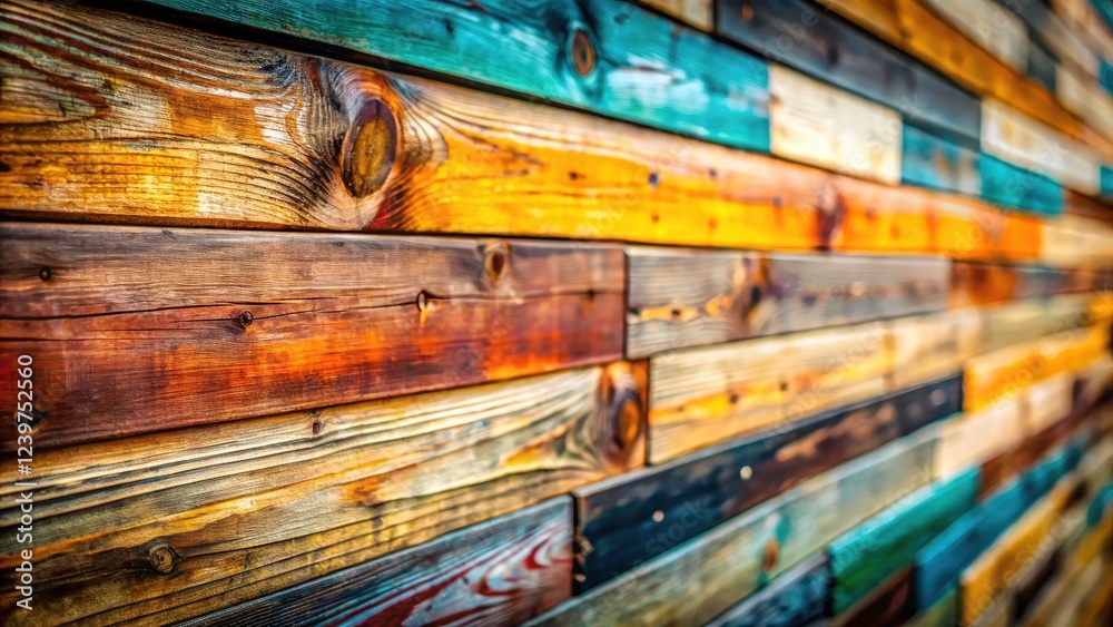 Aged wood wall texture, photographed with a tilt-shift lens, offering a ...