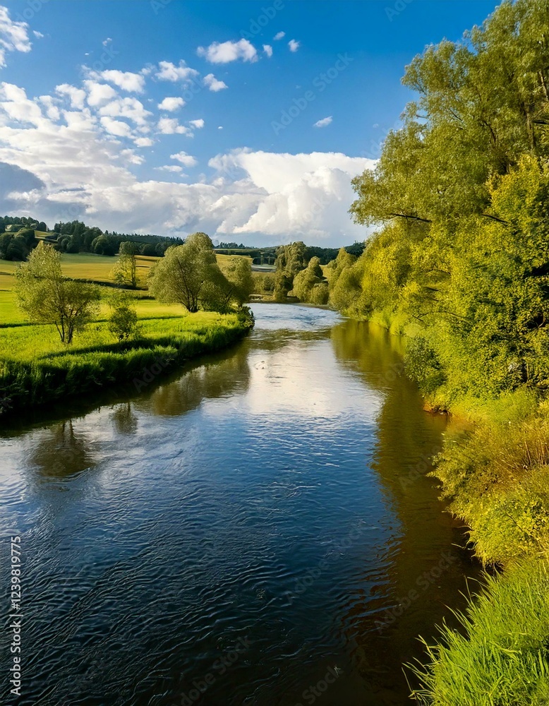 stone bridge over a quiet stream Stock Photo | Adobe Stock