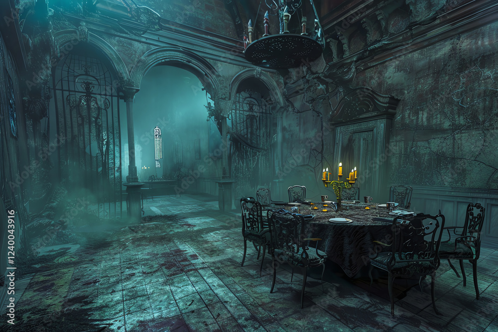 Stock-Illustration „Craft a chilling visual of macabre dishes in a ...