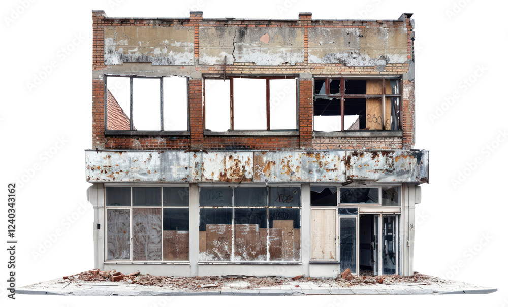 PNG Commercial building destroyed building window - broken home damage ...