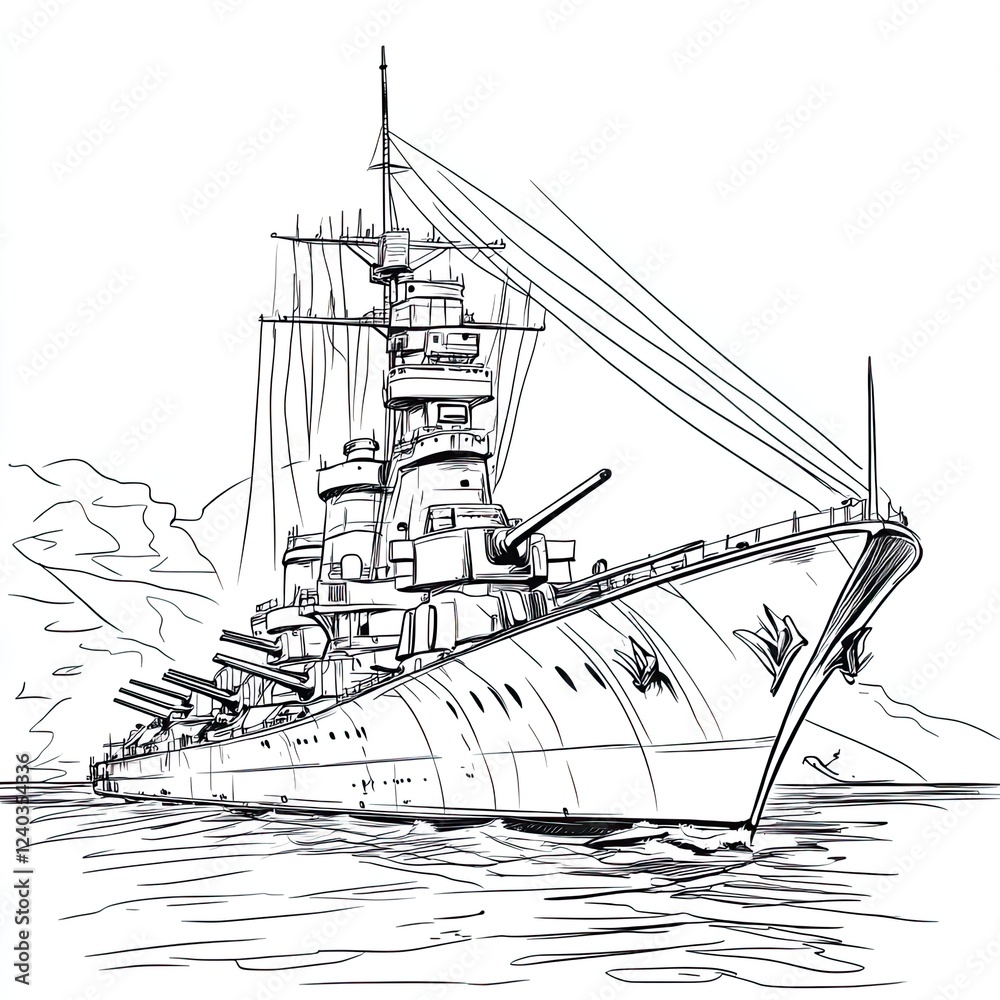 Famous Battleships Coloring Pages Historys Mighty Warships for Kids ...