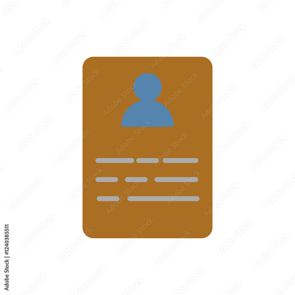 Vector de Stock Job resume, Employee CV, Curriculum Vitae, simple flat ...