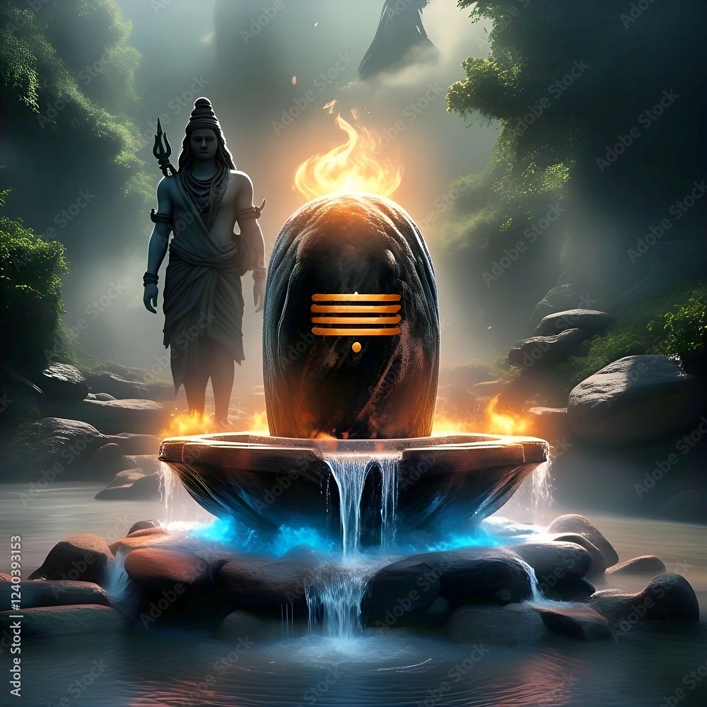 Lord Shiva Mahadev Bholenath Shankar Neelkanth Adiyogi Worshipping ...