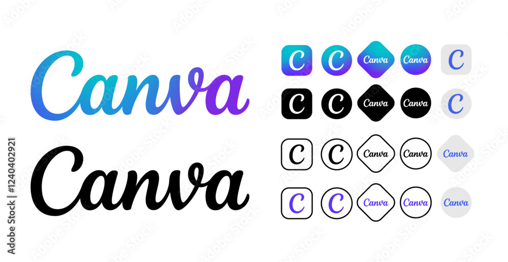 Canva logo transparent png. canva icon vector . Canva logo icon 2025 ...