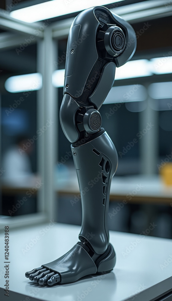 The process of creating a bionic prosthetic leg in the laboratory. The ...