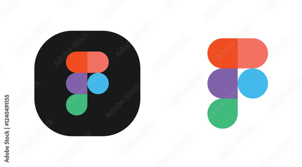 Figma Logo network icon symbol logotype Stock Vector | Adobe Stock