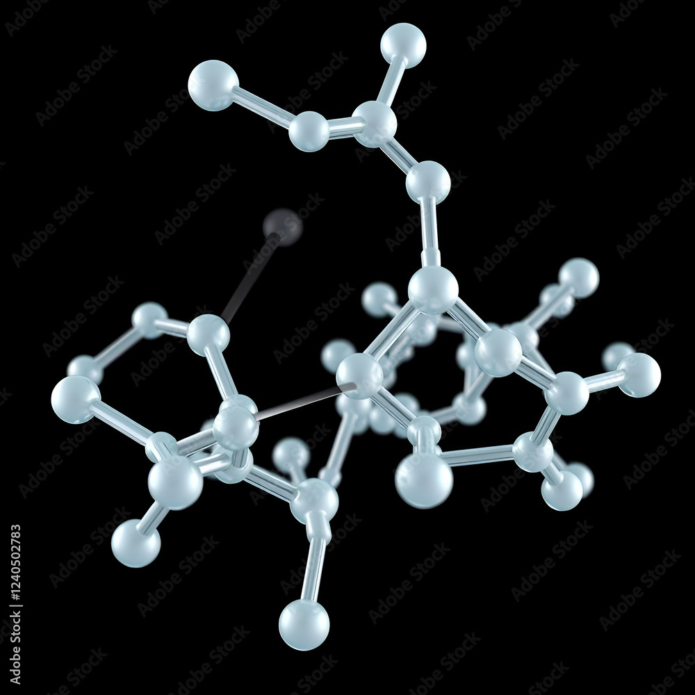 Ilustración de Stock Zinc pyrithione rotating molecular structure, 3d ...