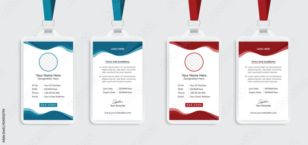Corporate Modern & Creative ID Card Design printable Template ...