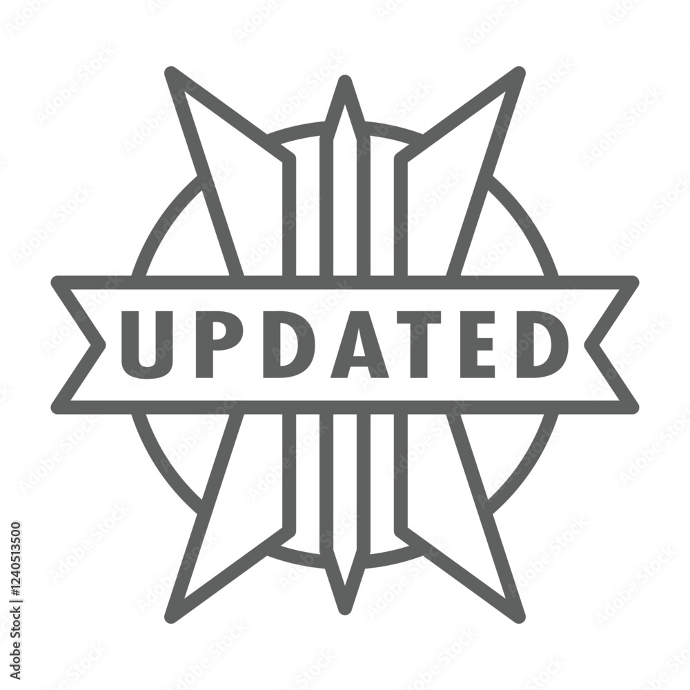 updated rubber stamp ribbon vector icon sticker label minimalist design ...