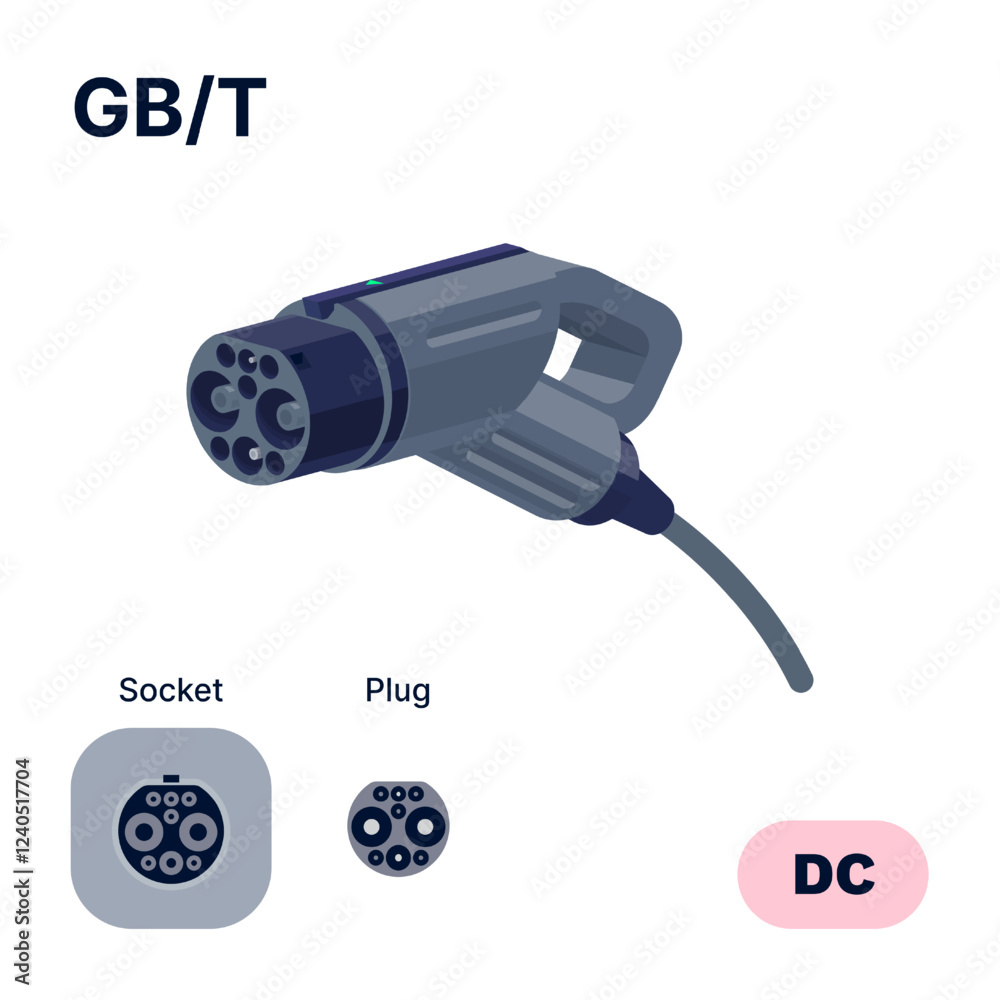 GB/T 20234 China DC standard charging connector plug and socket ...
