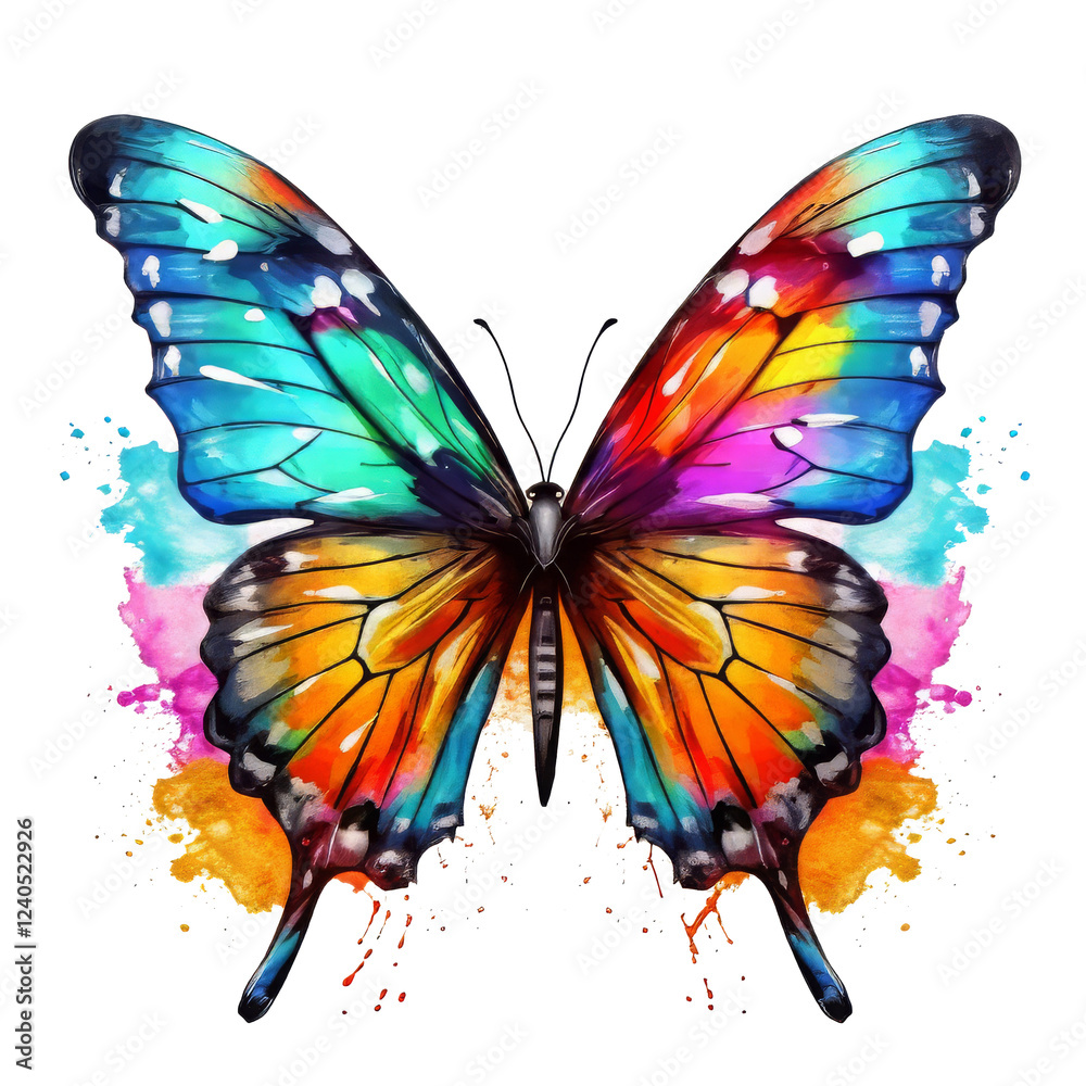 Colorful Butterfly Clipart Vector Illustration Stock Illustration ...