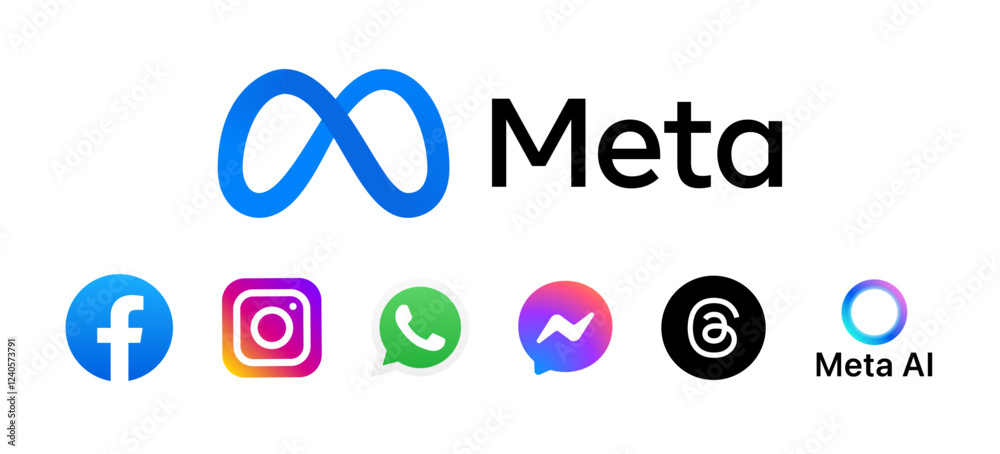 Meta apps. Facebook, Messenger, Instagram, Threads, Whatsapp, Meta AI ...