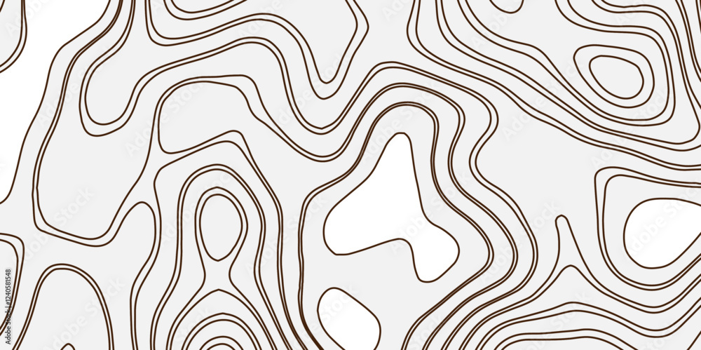 Abstract world map with black and white Ariel view contour wave line ...