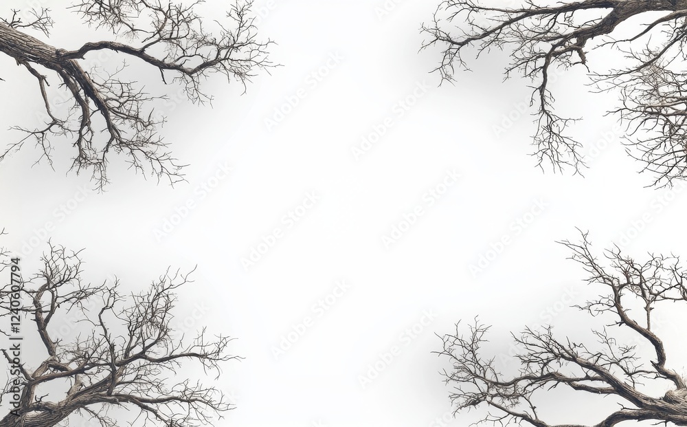 From an overhead view, death trees in a 3d rendering with a cutout and ...
