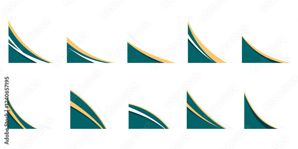 Modern Curve Corner Vector Stock Vector | Adobe Stock