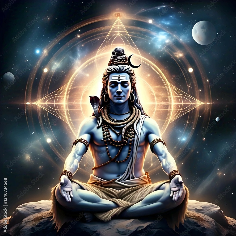 Lord Shiva Mahadev Bholenath Shankar Neelkanth Adiyogi Under the Night ...