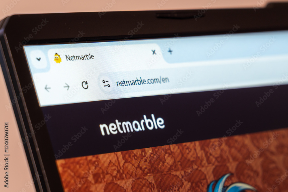 New York, USA - January 31, 2025: Netmarble mobile gaming and entertainment company website ...