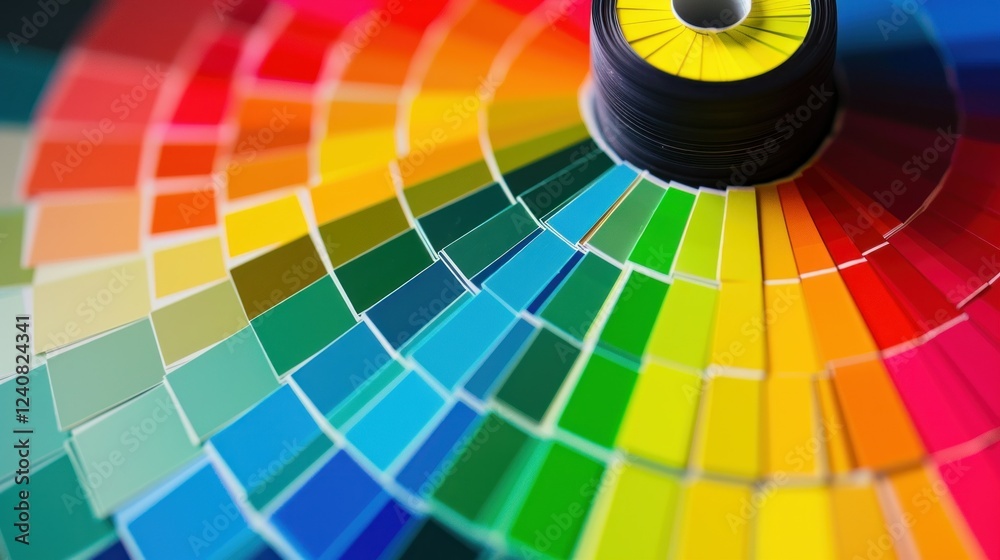 A colorful color wheel chart with percentages to show the dominance of ...